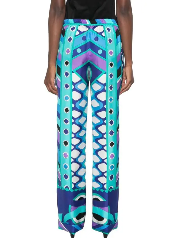 Emilio Pucci Printed Silk Trousers - Multicolor