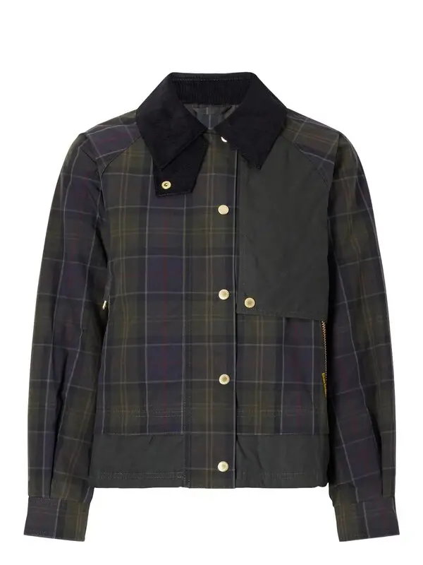 Barbour Truro Checked Corduroy-trimmed Cotton-canvas Jacket - Blue