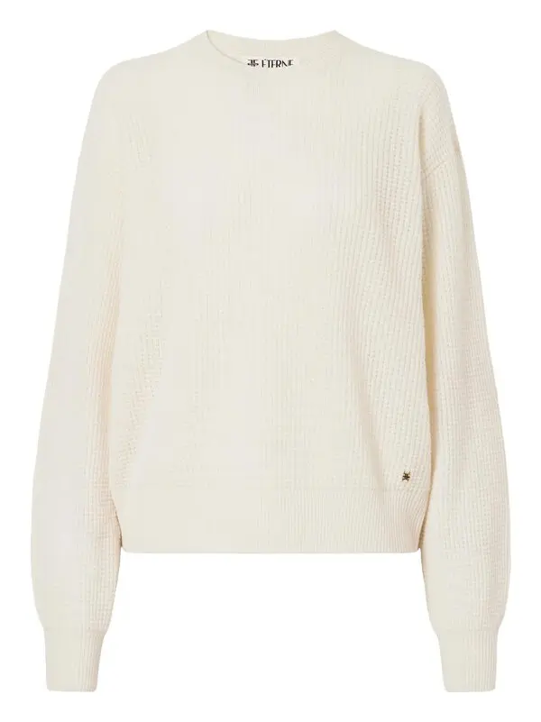 Eterne Brock Waffle-knit Cashmere Sweater - Neutrals