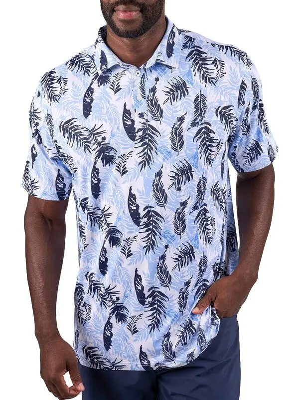 BLACK CLOVER Hidden Clover Polo /peri Blue - White