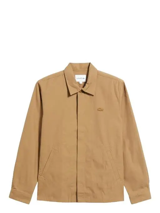 Lacoste Cotton Blend Overshirt - Cookie