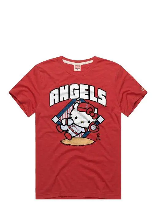 HOMAGE Los Angeles Angels Hello Kitty Tri-blend T-shirt - Red
