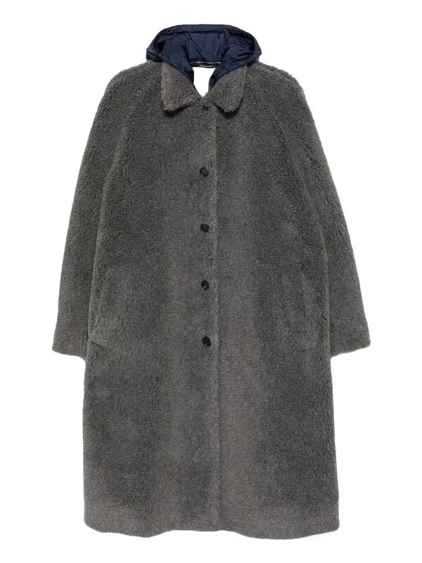 Miu Miu Wool Blend Long Coat - Multicolor