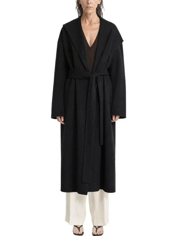 TOTEME Wool Hooded Coat - Multicolor
