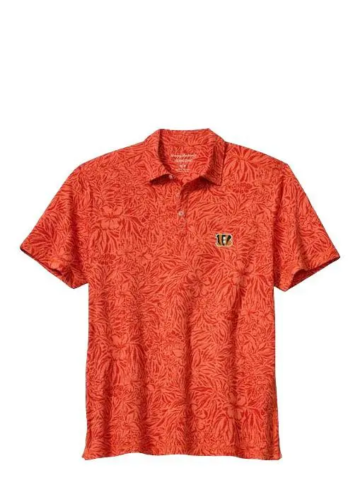 Tommy Bahama Cincinnati Bengals Islandzone Wild Hibiscus Tri-blend Polo - Orange