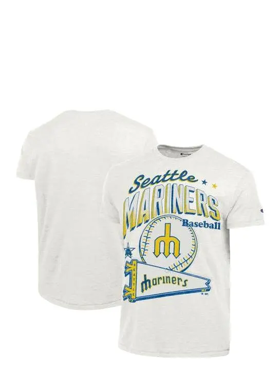 Champion Seattle Mariners Winning Tradition Cooperstown Collection Tri-blend T-shirt - Cream