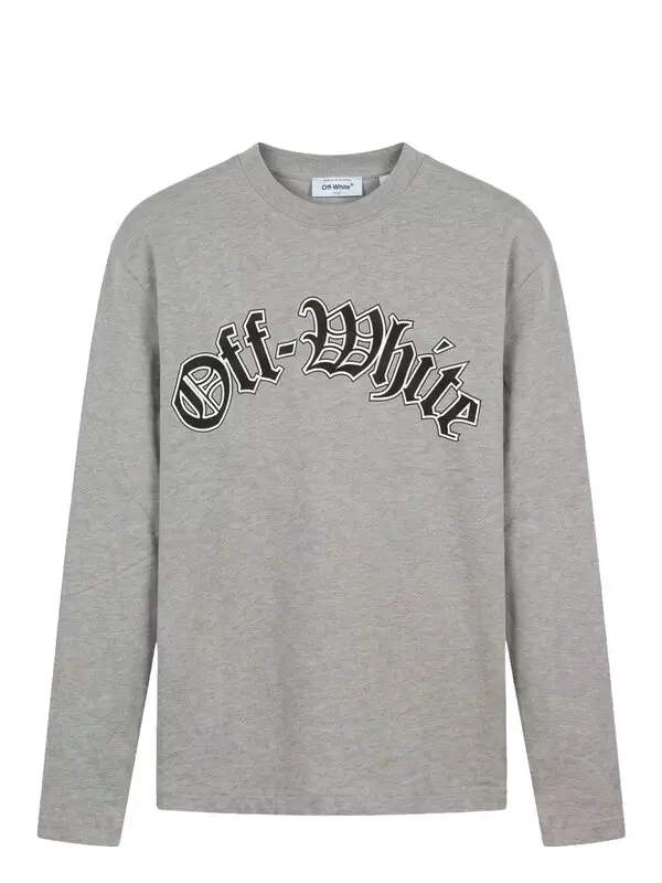 Off-White Logo-print Long-sleeve T-shirt - Grey