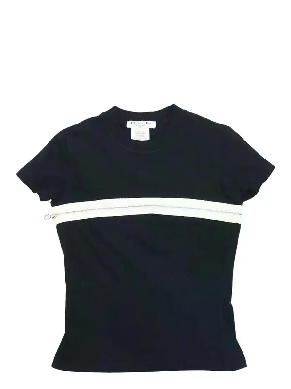 Dior 2001 Zip-detail Short-sleeve T-shirt - Black
