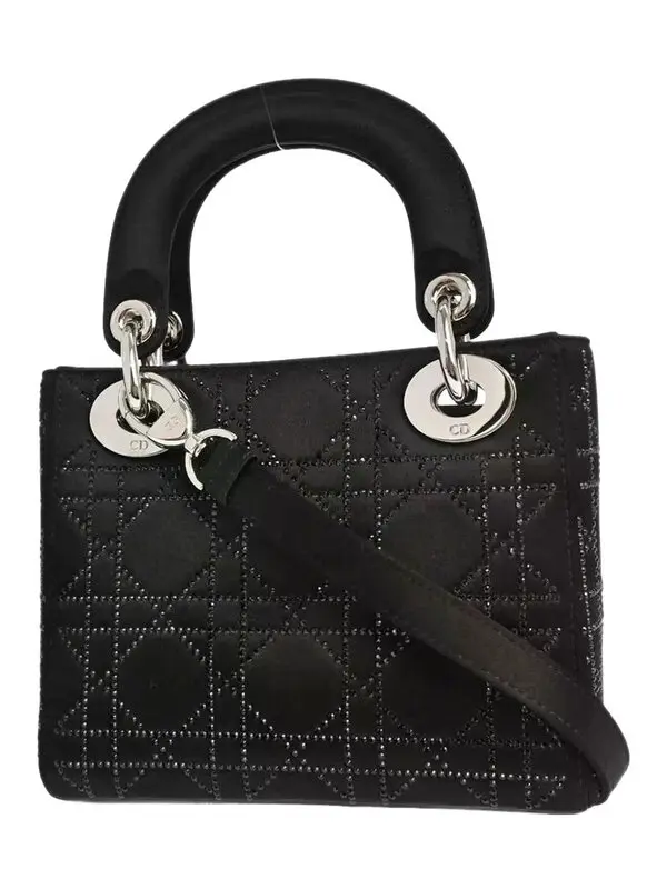 Dior Small Lady Cannage Tote Bag - Black