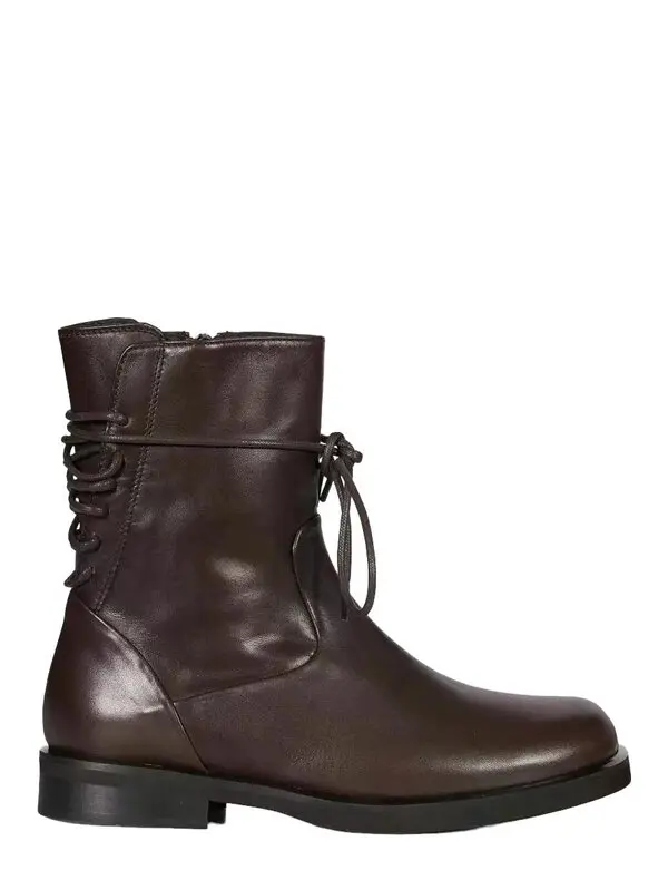 POEVE Lace-up Ankle Boots - Brown