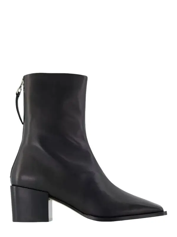 AeydĒ Amina Square-toe Ankle Boots - Black