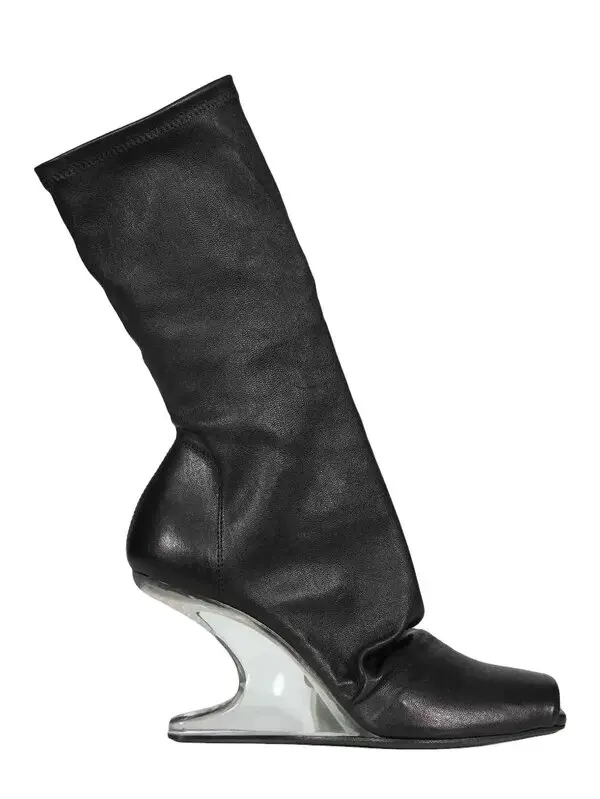 Rick Owens Cantilever Open-toe Wedge Boots - Black