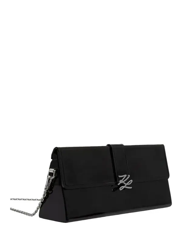 Karl Lagerfeld K/soirée Autograph Flap Clutch Bag - Black
