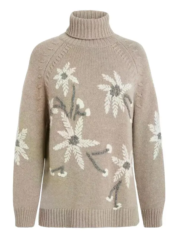 P.a.r.o.s.h Embroidered Roll-neck Sweater - Neutrals