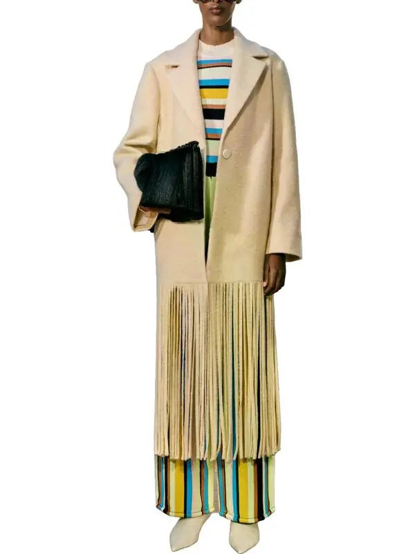 SIMONMILLER Vero Fringe-trim Coat - Neutrals
