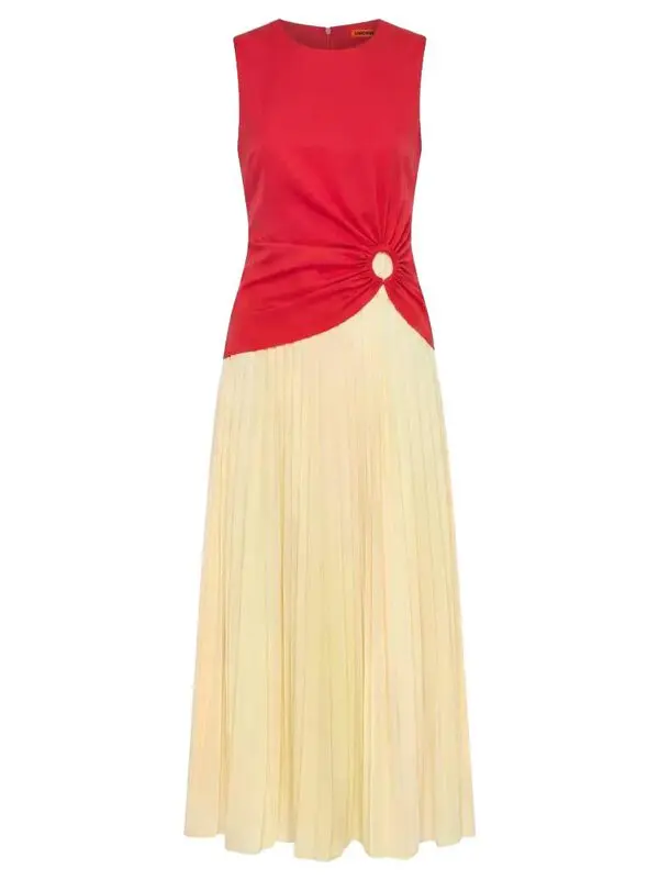 SIMONMILLER Cori Pleated Midi Dress - Yellow