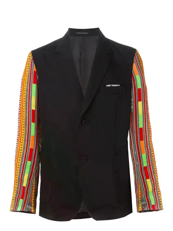 Yohji Yamamoto Contrast Sleeve Blazer - Black