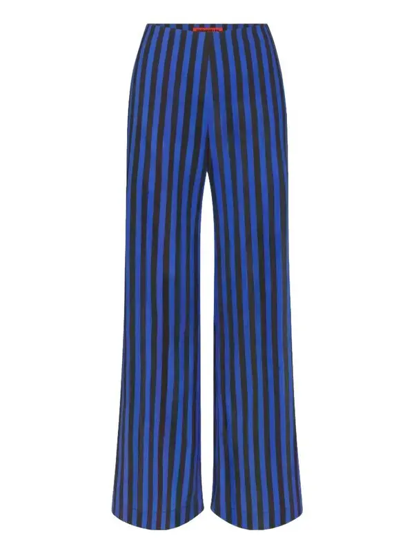 SIMONMILLER Pia Striped Poplin Trousers - Blue