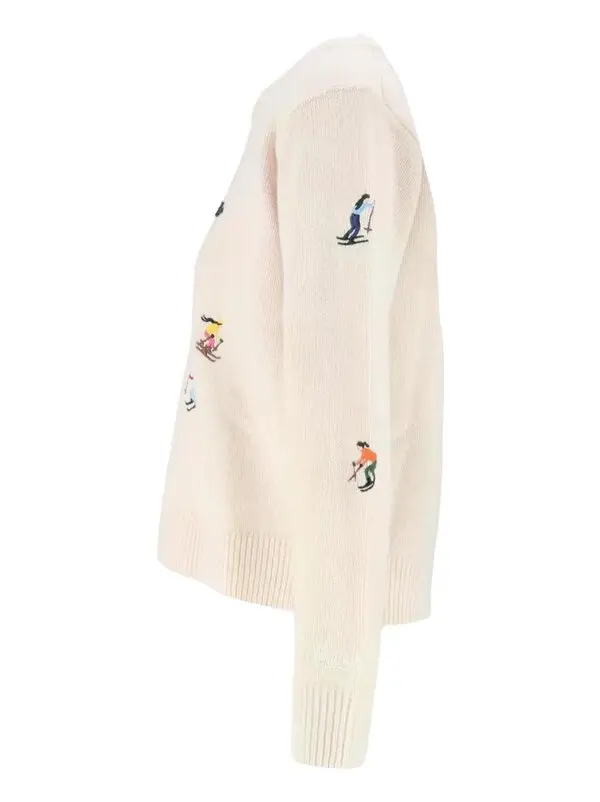 MC2 SAINT BARTH Skier-embroidered Sweater - Neutrals