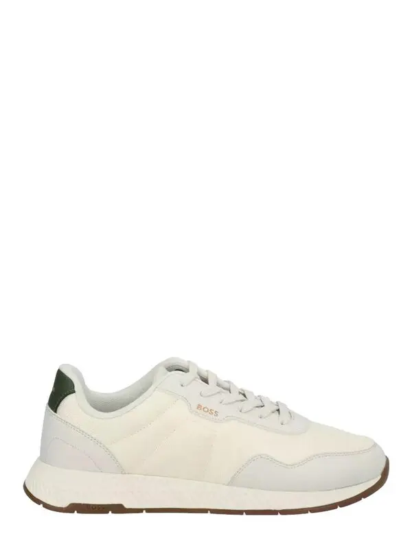 BOSS Titanium Runn Panelled Mesh Sneakers - Neutrals