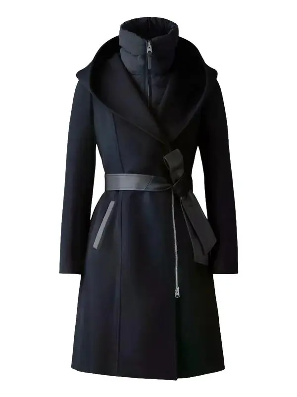 Mackage Shia-slb Belted Hooded Coat - Black