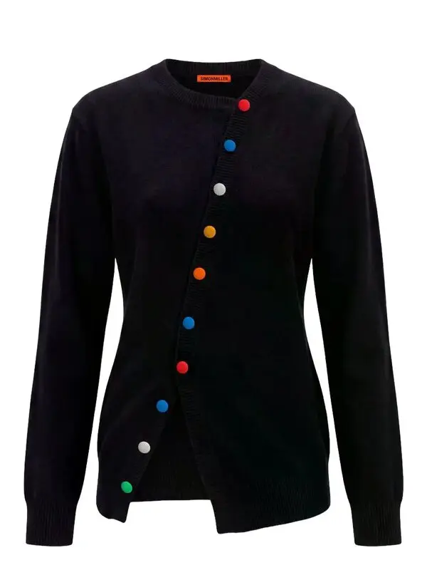 SIMONMILLER Ada Asymmetrical Cardigan - Black