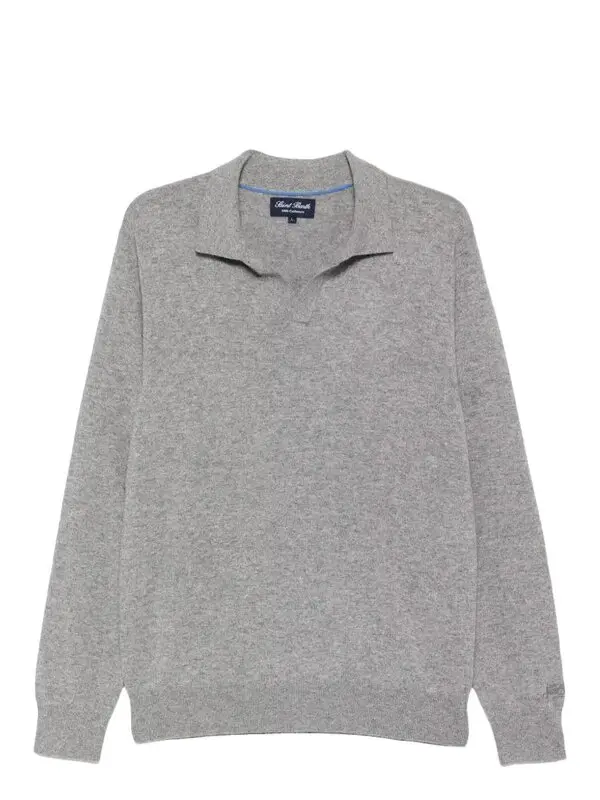 MC2 SAINT BARTH Cashmere Polo-collar Sweater - Grey