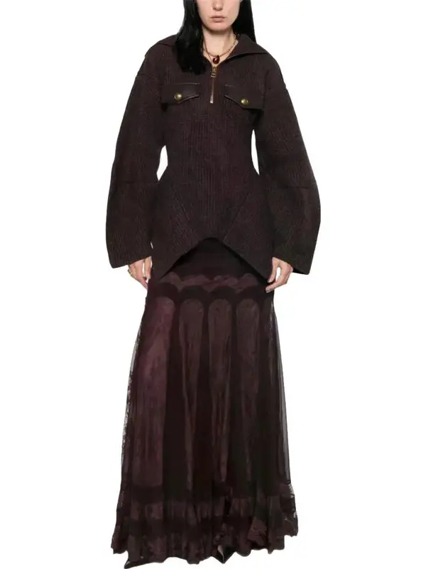 Zimmermann Valiant Panelled Maxi Skirt - Brown