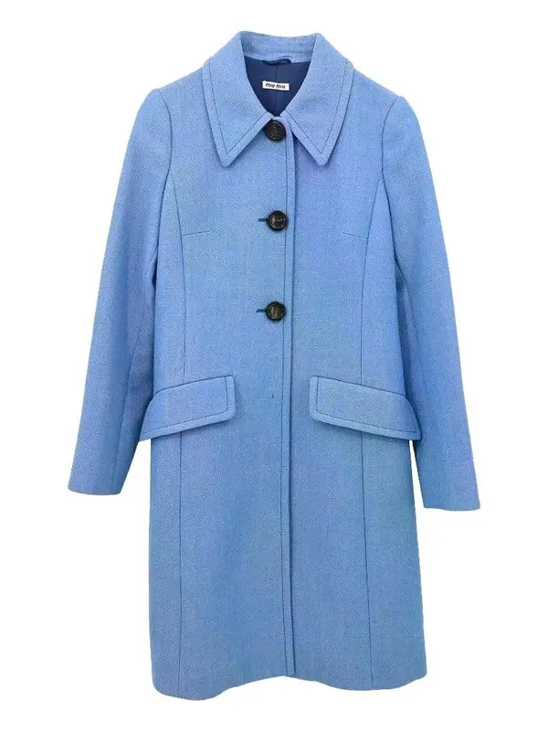 Miu Miu 2014 Single-breasted Coat - Blue