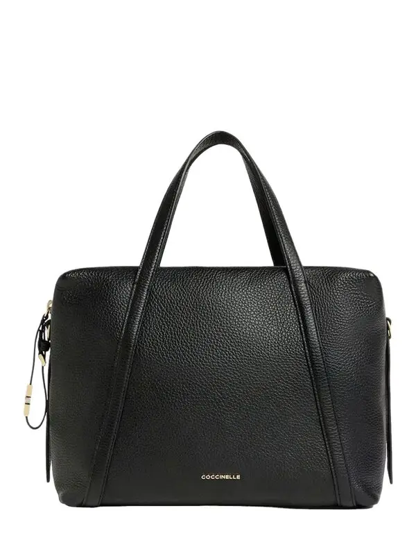 COCCINELLE Medium Nory Grained Leather Tote Bag - Black
