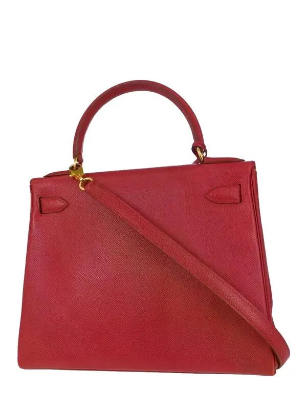 Hermès 1997 28 Kelly Retourne Tote Bag - Red