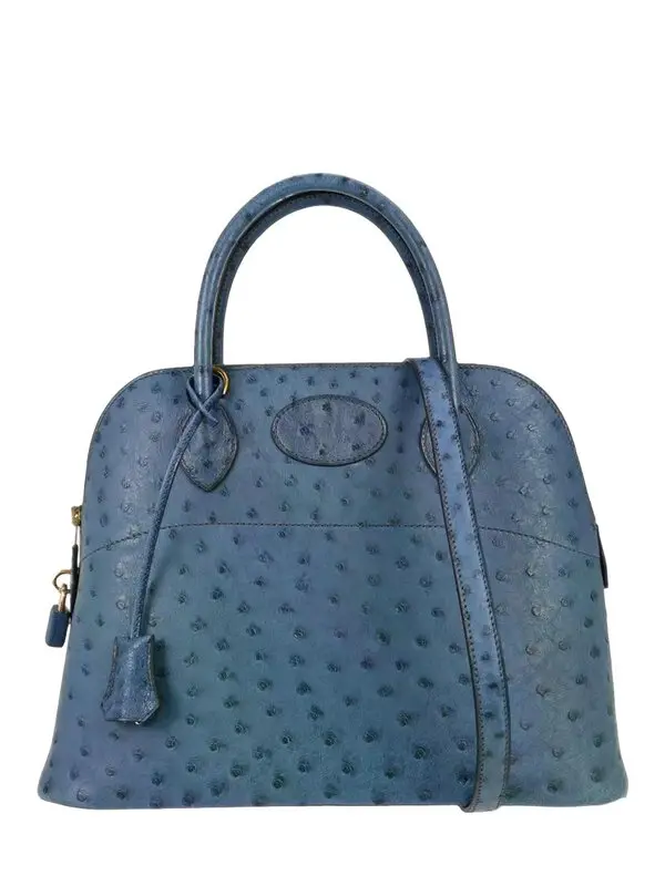 Hermès 2001 31 Bolide 2way Ostrich-leather Tote Bag - Blue