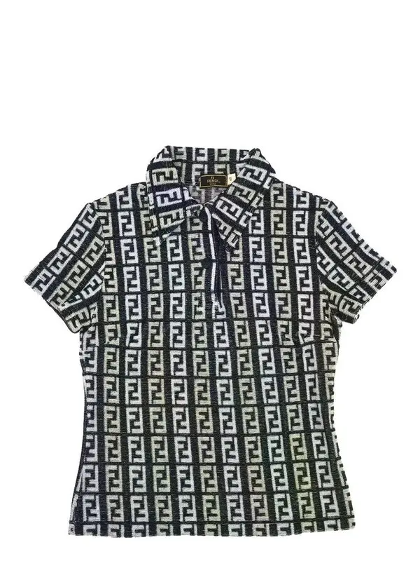 Fendi Zucca Polo Shirt - Blue