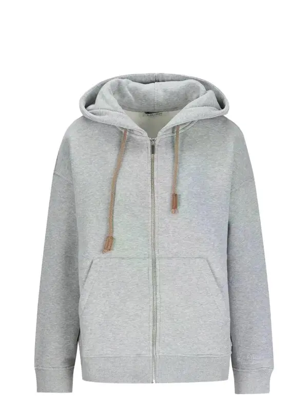 Max Mara Mélange-effect Zip-up Hoodie - Grey