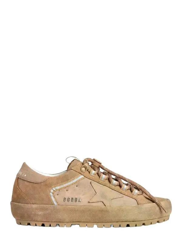 GOLDEN GOOSE Super-star Ski In Dolmias And Caramel Suede With Marble Nubuck Star And Heel Tab - Brown