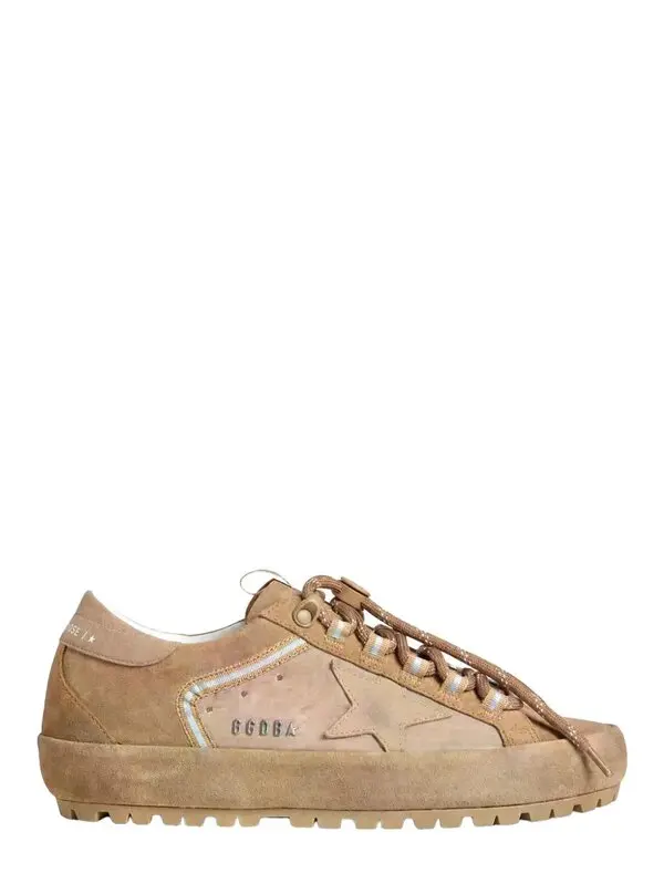 GOLDEN GOOSE Super-star Ski In Dolmias And Caramel Suede With Marble Nubuck Star And Heels Tab - Brown