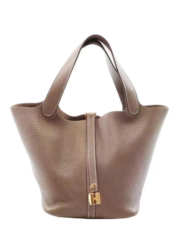 Hermès 2019 Clemence Picotin Lock 22 Handbag - Grey