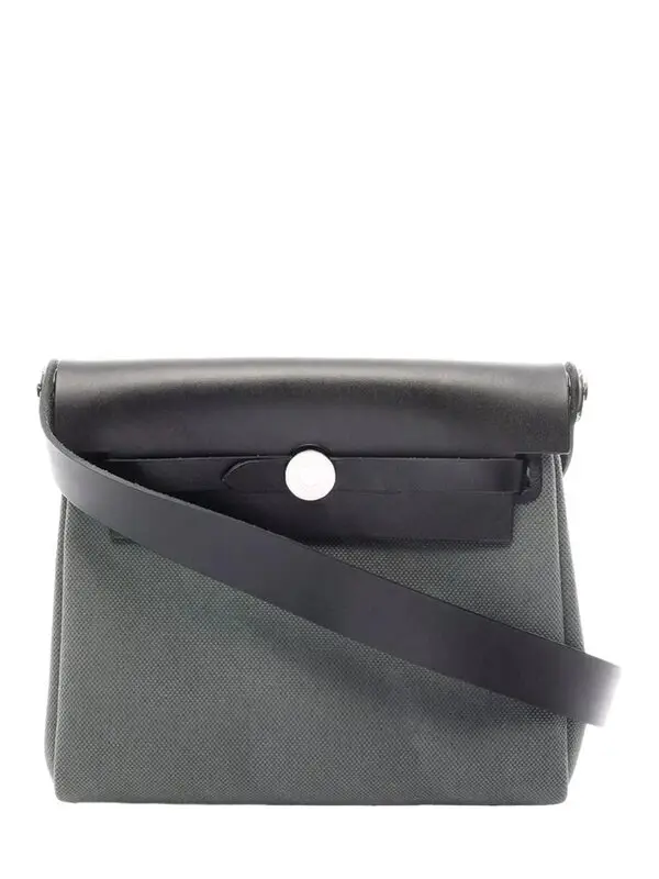 Hermès 2025 Military Toile And Vache Hunter Herbag Zip 20 Crossbody Bag - Green
