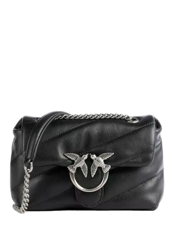 Pinko Baby Love Bag Puff Maxi Quilt New Buckle Shoulder Bag - Black