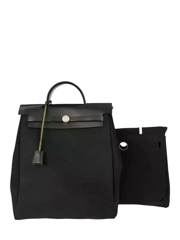Hermès 2000 Toile Officier Herbag A Dos Backpack - Black