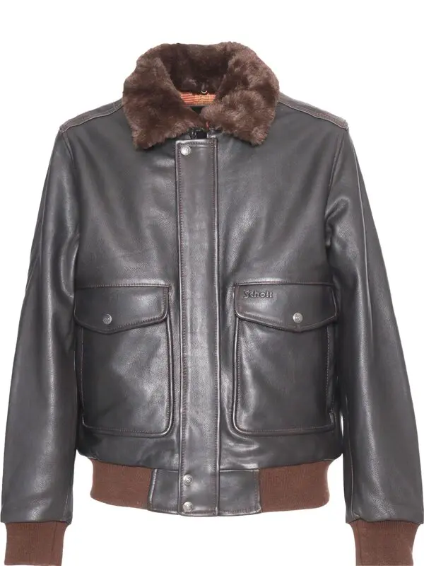 SCHOTT Leather Jacket - Brown