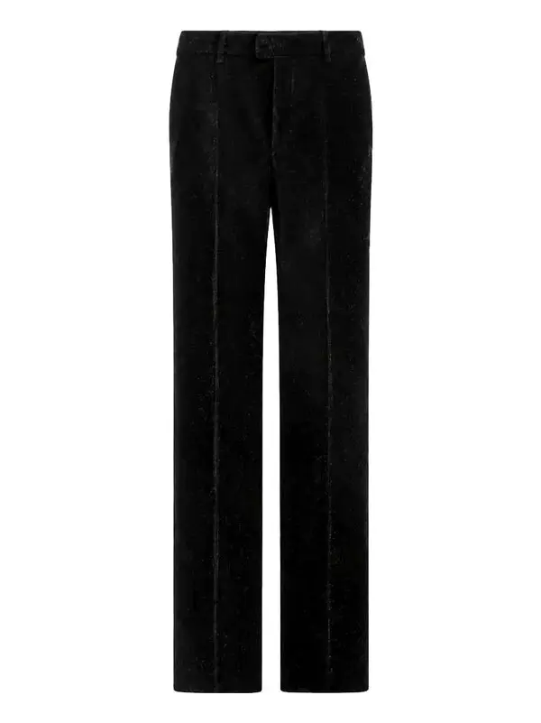 Philipp Plein Straight Fit Trousers Glitter - Black