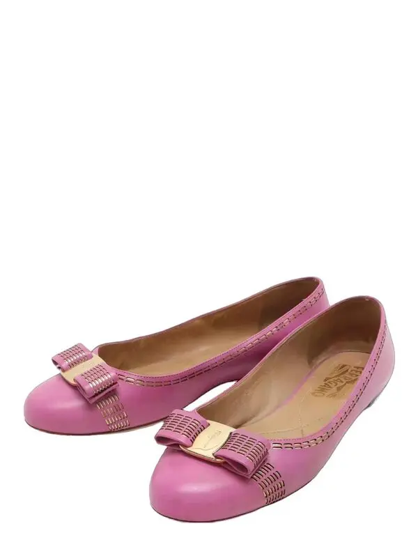 FERRAGAMO Vara Bow Ballet Flats - Pink
