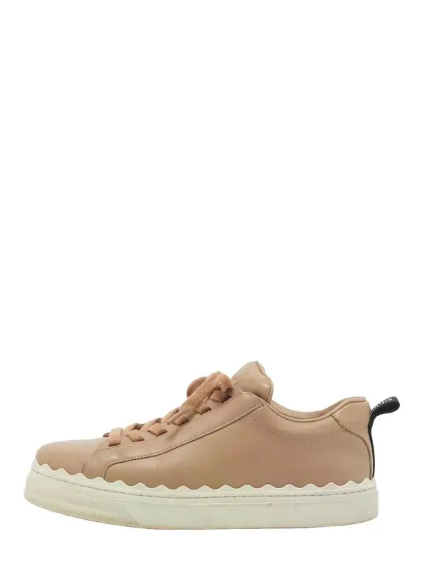 Chloé Lauren Leather Low-top Sneakers - Neutrals