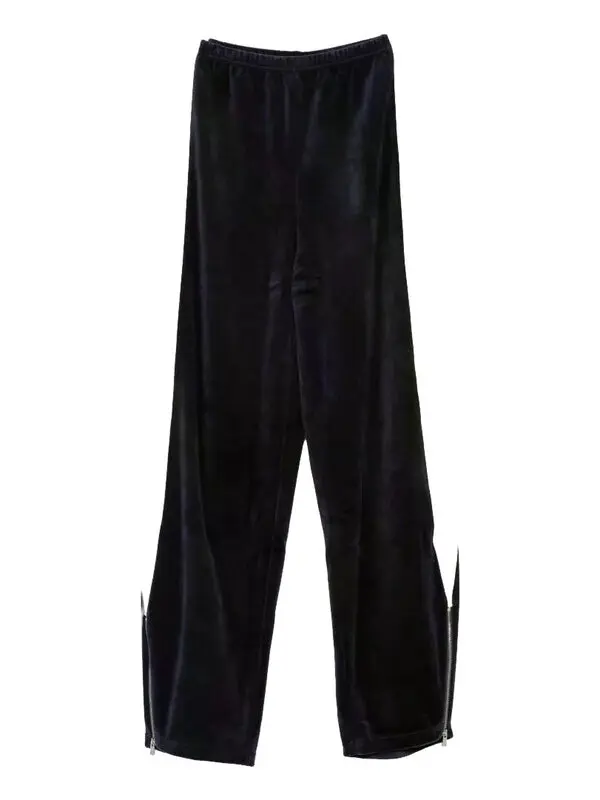 Tory Burch Colorblock Velour Track Pants - Blue