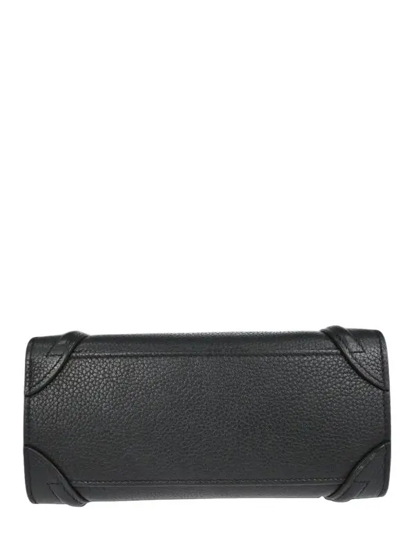 Celine Nano Luggage Leather Tote Bag - Black