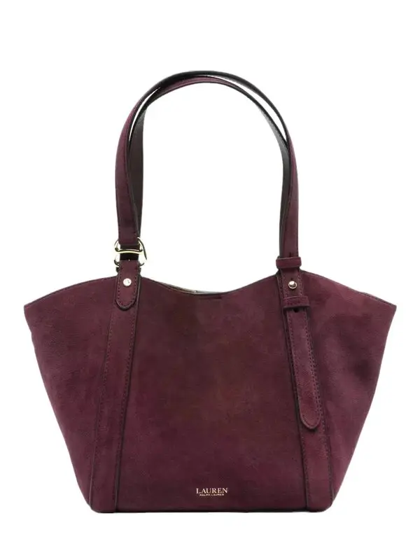 Ralph Lauren Tasha Suede Tote Bag - Red