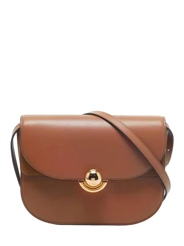Furla Moonlight Leather Shoulder Bag - Brown
