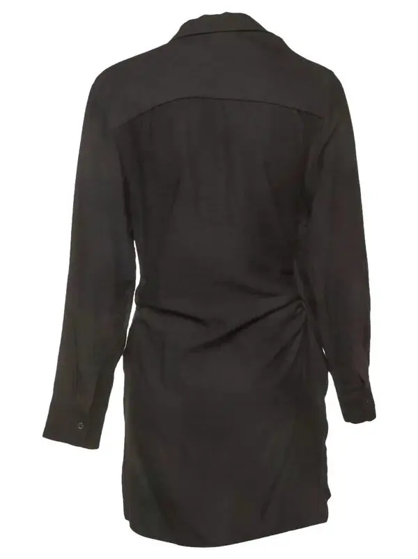 Jacquemus La Robe Bahia Draped Shirt Dress - Black