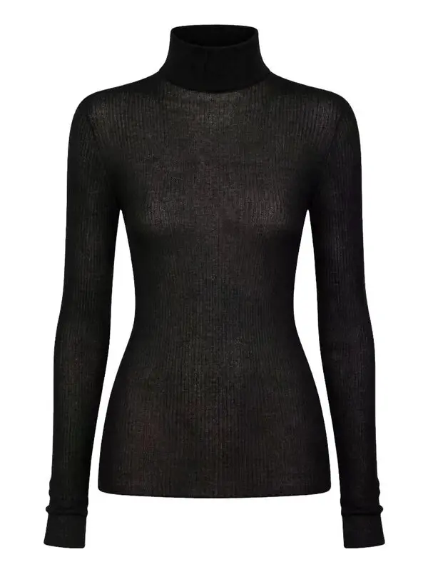 Liviana Conti Ribbed-knit Roll-neck Sweater - Black